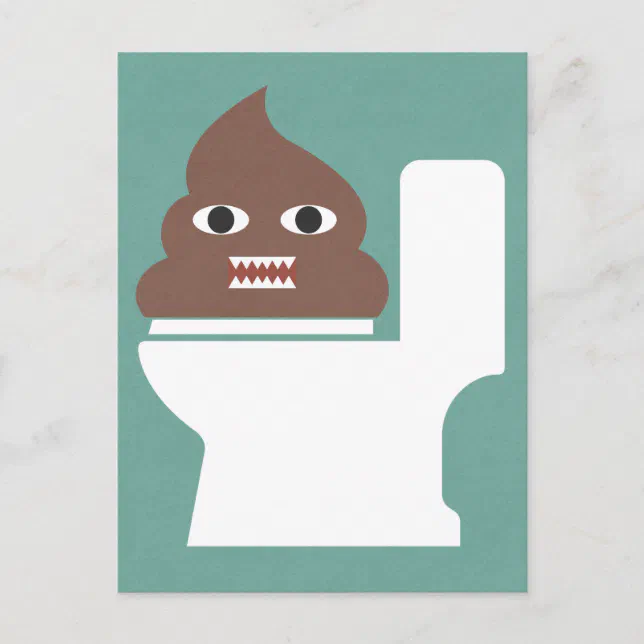 Poop Monster Postcard | Zazzle