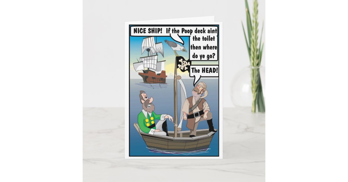 POOP ON HEAD JOKE. CARD | Zazzle