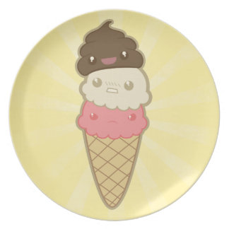 Poop on Ice Cream Plate
