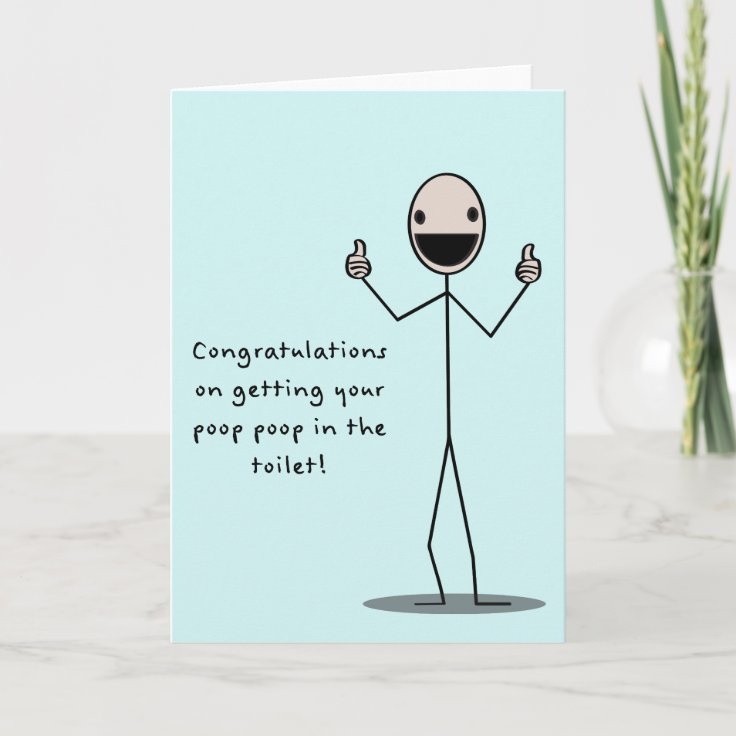 Poop Poop In The Toilet Card | Zazzle