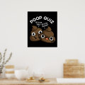 Poop Quiz Funny Poo Pun Dark BG Poster | Zazzle