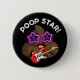 Poop Star Funny Pop Star Pun Dark BG Button | Zazzle