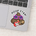 Poop Star Funny Pop Star Pun Sticker | Zazzle