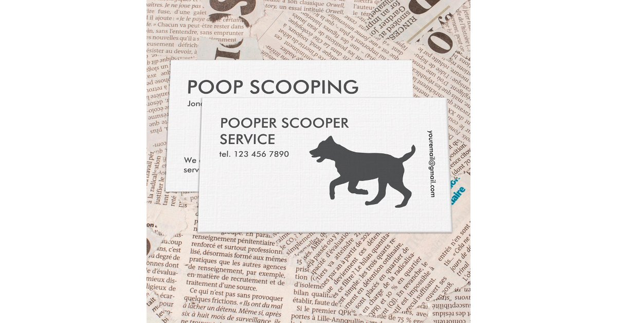 Pooper Scooper Business Card | Zazzle
