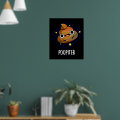 Poopiter Funny Planet Jupiter Pun Dark BG Poster | Zazzle