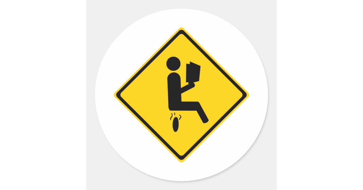 Poopman Classic Round Sticker | Zazzle