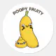 Poopy Fruity Funny Fruit Banana Pun Classic Round Sticker | Zazzle
