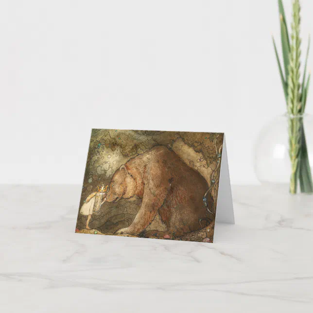 Poor Little Bear, 1912 by John Bauer Thank You Card | Zazzle