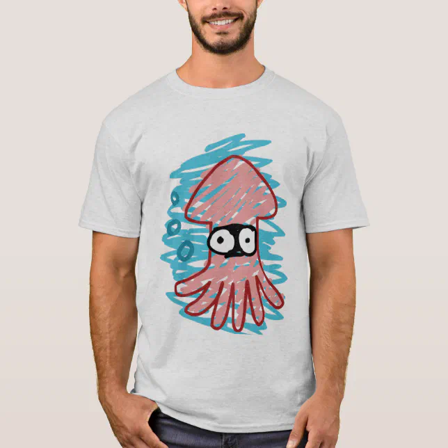 Poorly Drawn Squid Shirt | Zazzle