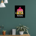 Poot-ding Funny Pudding Fart Pun Dark BG Poster | Zazzle