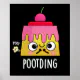 Poot-ding Funny Pudding Fart Pun Dark BG Poster | Zazzle