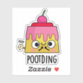 Poot-ding Funny Pudding Fart Pun Sticker | Zazzle