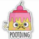 Poot-ding Funny Pudding Fart Pun Sticker | Zazzle