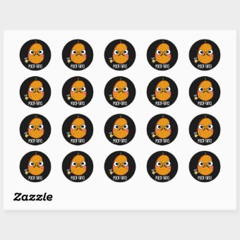 Poot-tato Funny Farting Potato Pun Dark BG Classic Round Sticker | Zazzle