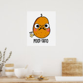 Poot-tato Funny Farting Potato Pun Poster | Zazzle