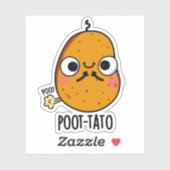 Poot-tato Funny Farting Potato Pun Sticker | Zazzle