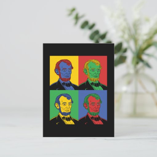 Pop Art Abraham Lincoln Postcard | Zazzle