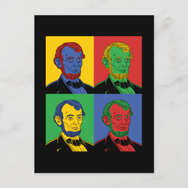 Pop Art Abraham Lincoln Postcard | Zazzle