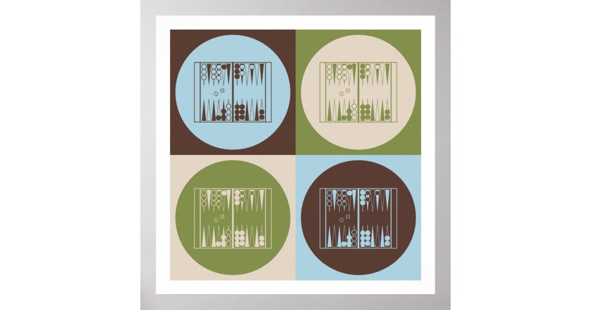 Pop Art Backgammon Poster | Zazzle