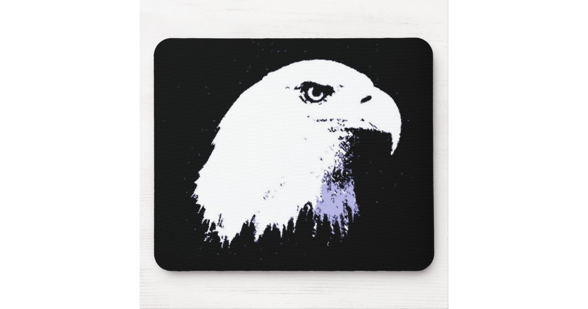 Pop Art Bald Eagle Mouse Pad | Zazzle