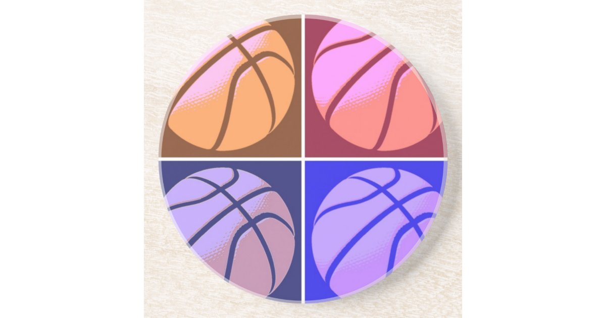 Pop Art Basketball Drink Coaster | Zazzle