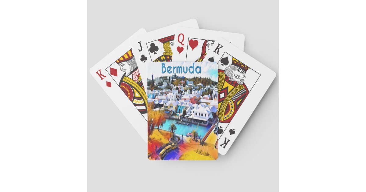Pop Art Bermuda Poker Cards | Zazzle