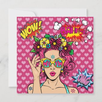 Pop Art Birthday Invitation | Zazzle