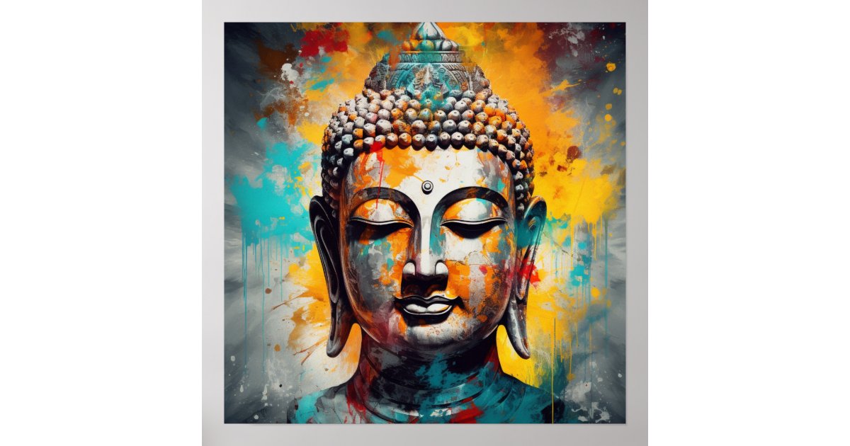 Pop Art Buddha Bust Poster | Zazzle