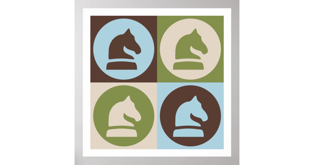Pop Art Chess Poster | Zazzle