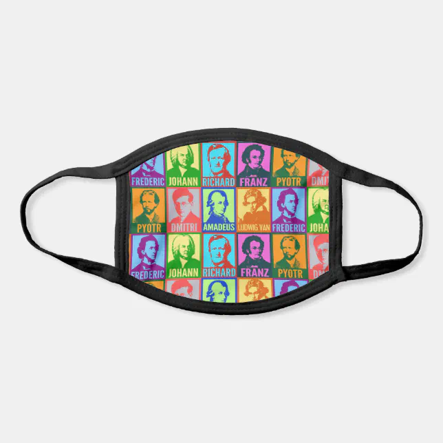 Pop Art | Classical Music Composers Face Mask | Zazzle