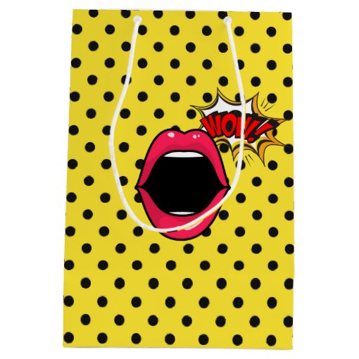 Pop Art Comic Birthday Party Medium Gift Bag | Zazzle