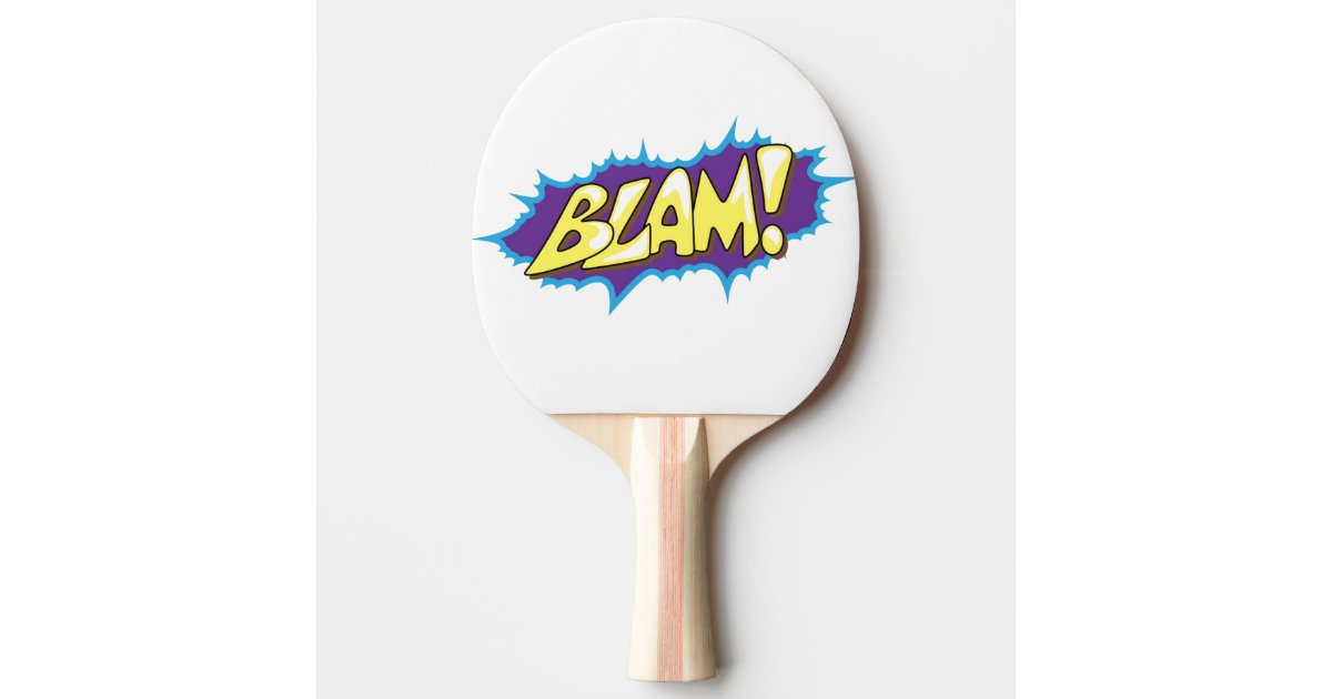Pop Art Comic Blam! Ping-Pong Paddle | Zazzle