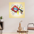 Pop art Comic book inspired Bang Gun poster | Zazzle
