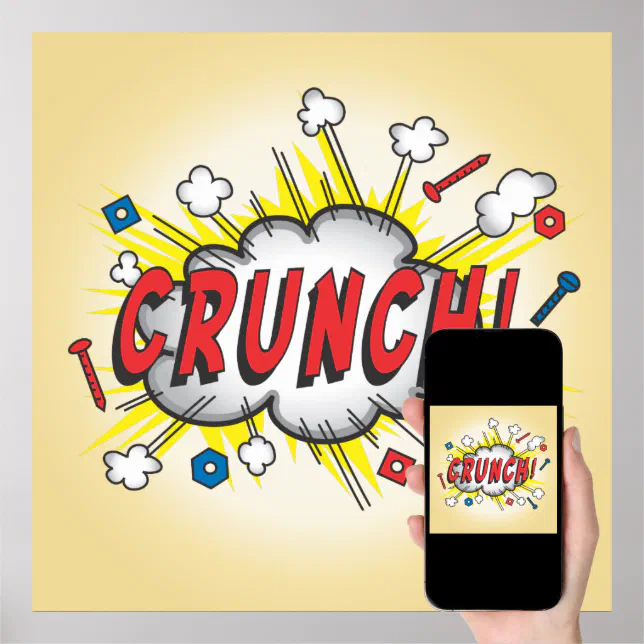 Pop art Comic book inspired Crunch! poster | Zazzle