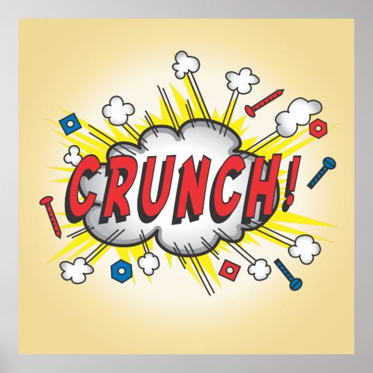 Pop art Comic book inspired Crunch! poster | Zazzle.com
