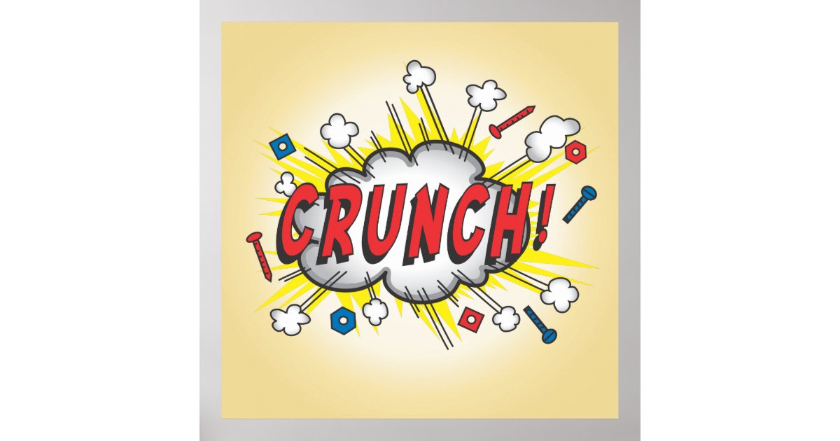 Pop art Comic book inspired Crunch! poster | Zazzle