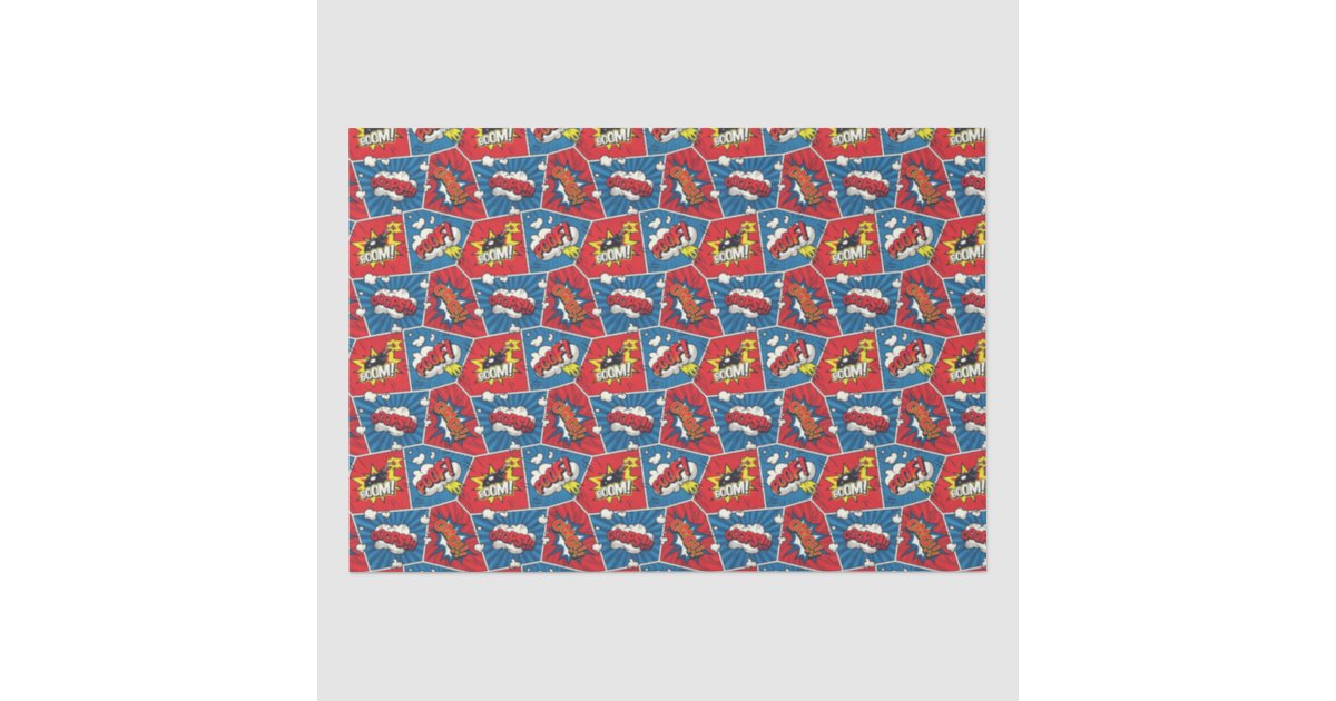 Pop Art Comic Book Panels Tissue Paper | Zazzle