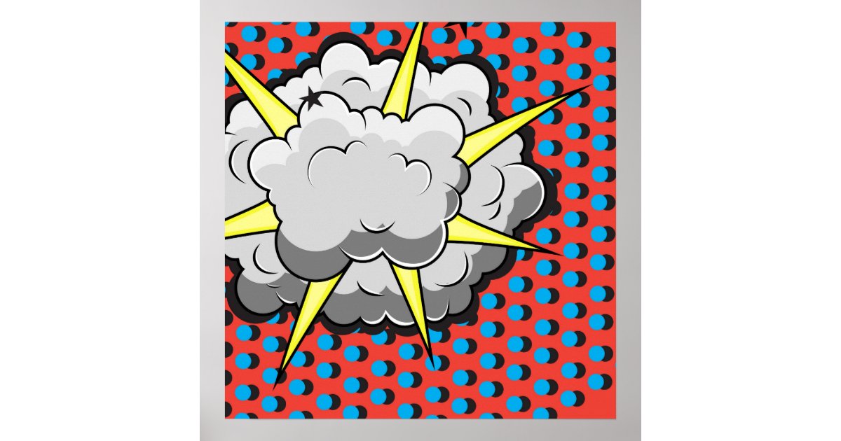 Pop Art Comic Style Explosion Poster | Zazzle