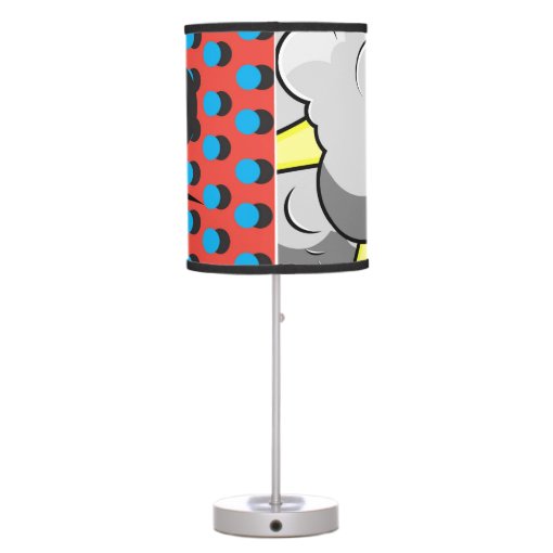 Pop Art Comic Style Explosion Table Lamp | Zazzle