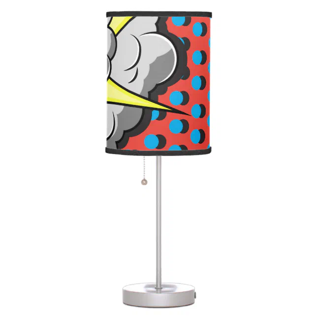 Pop Art Comic Style Explosion Table Lamp | Zazzle