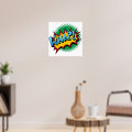 Pop Art Comic Style Whap! Poster | Zazzle