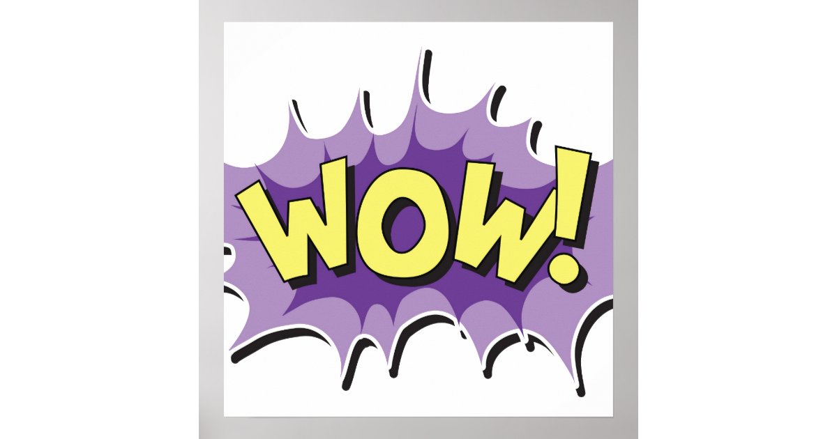 Pop Art Comic Style Wow Poster | Zazzle