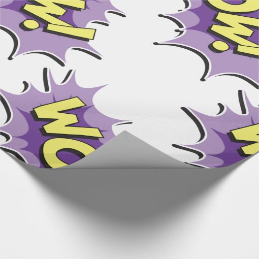 Pop Art Comic Style Wow Wrapping Paper | Zazzle