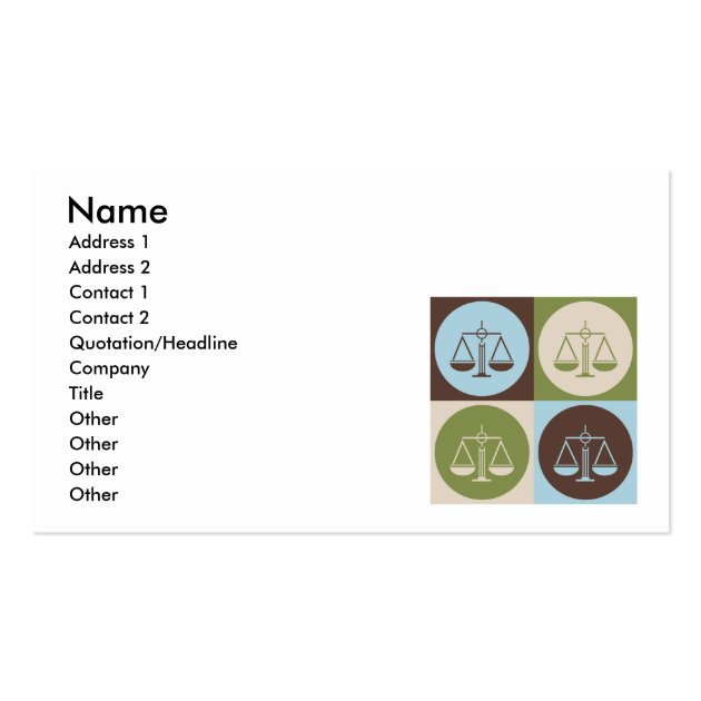 Pop Art Criminal Justice Business Card Templates