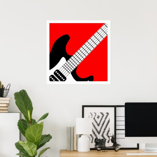 Pop Art Electric Guitar Poster | Zazzle