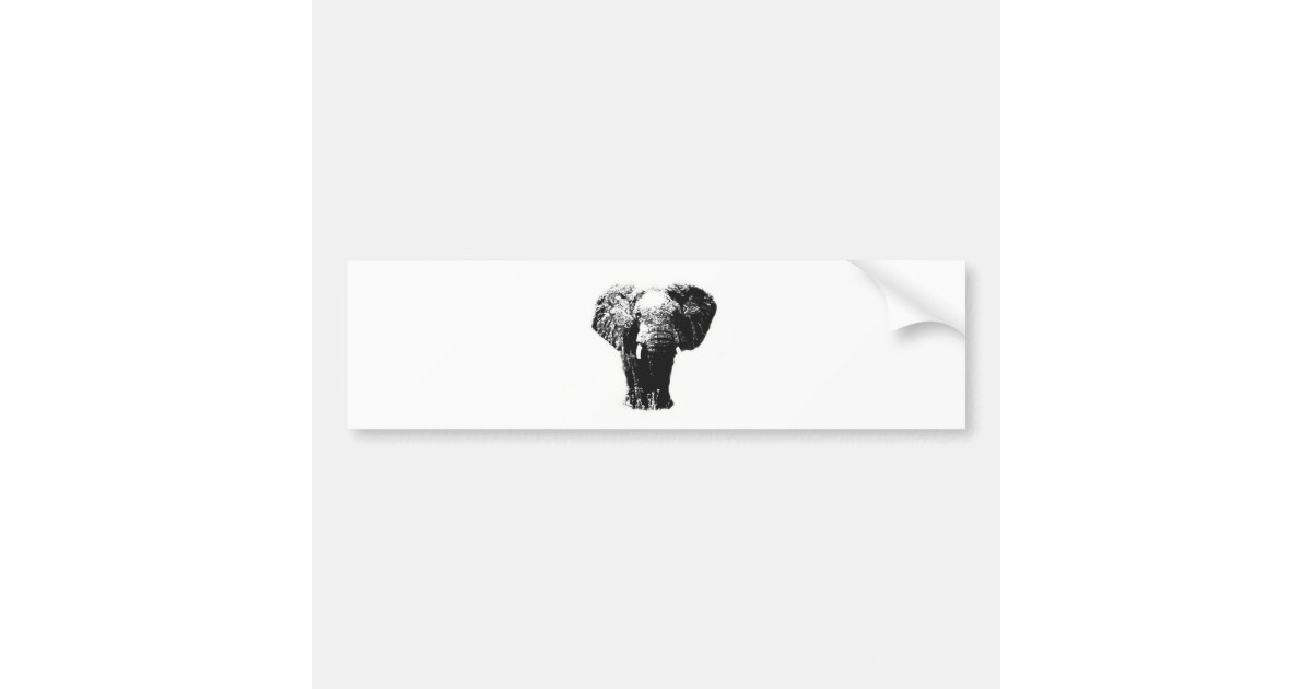 Pop Art Elephant Bumper Sticker | Zazzle