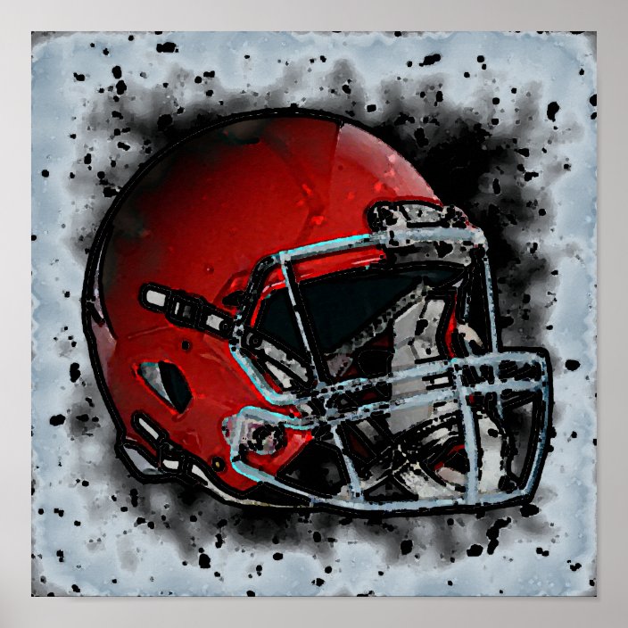 Pop Art Football Helmet Poster | Zazzle.com