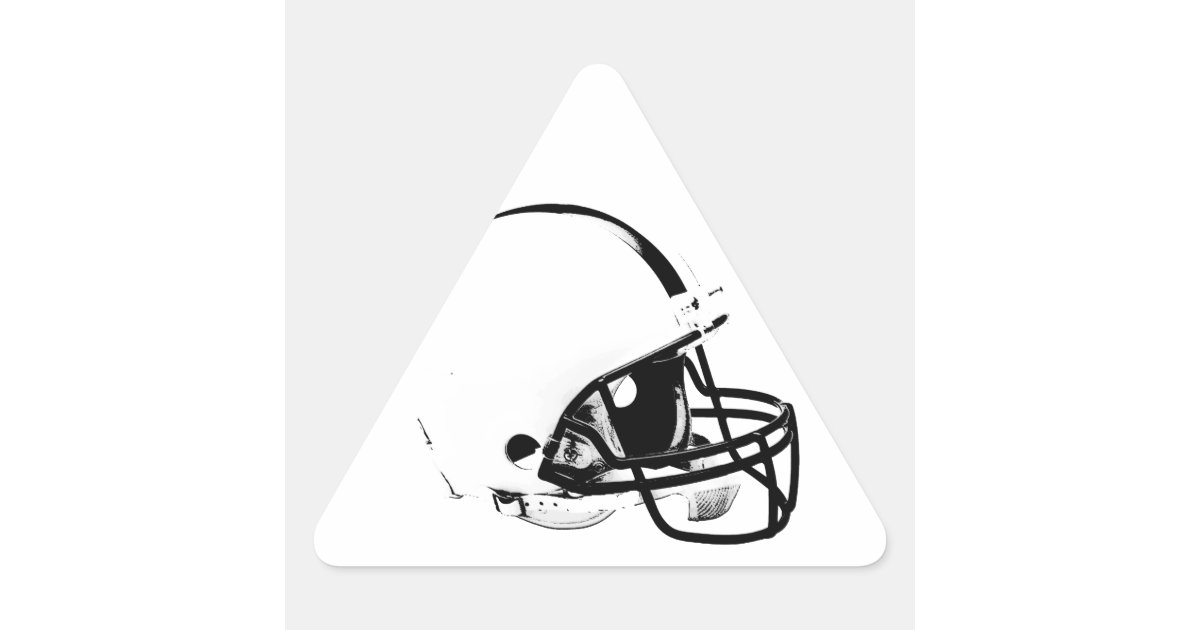 Pop Art Football Helmet Triangle Sticker | Zazzle