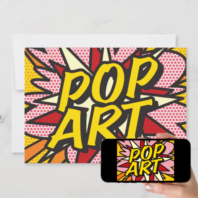 POP ART Fun Retro Comic Book Pop Art Invitation | Zazzle
