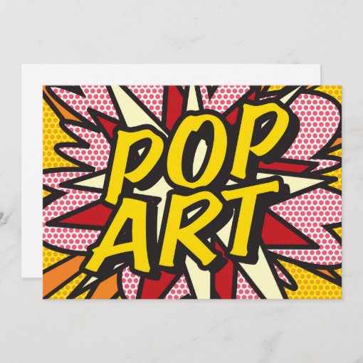 POP ART Fun Retro Comic Book Pop Art Invitation | Zazzle